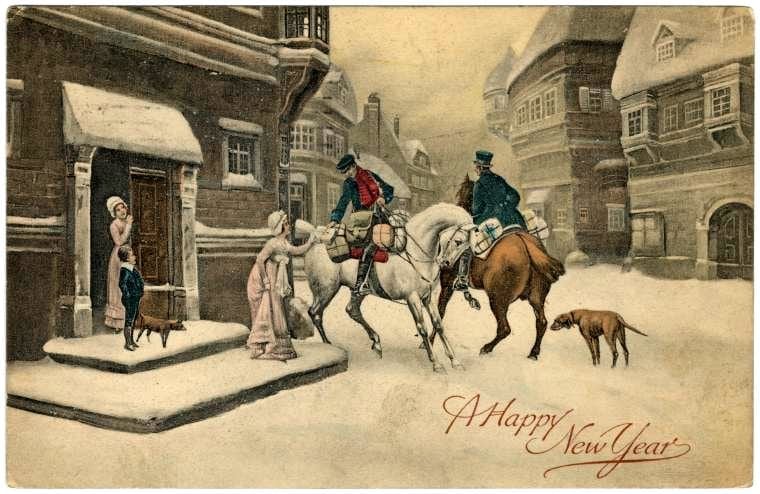 Happy New Year! A look back at 40 elegant vintage postcards - Click ...