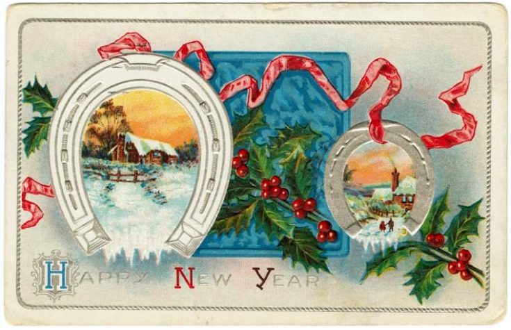Happy New Year! A look back at 40 elegant vintage postcards - Click ...