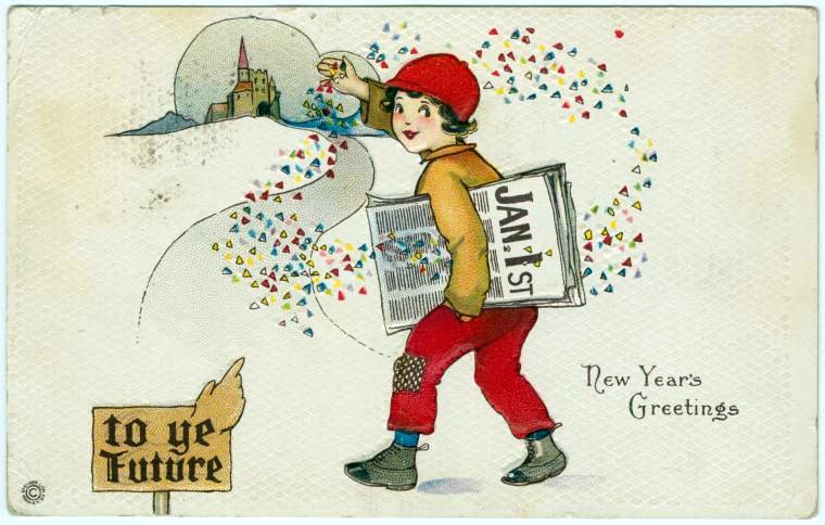 Happy New Year! A look back at 40 elegant vintage postcards - Click ...