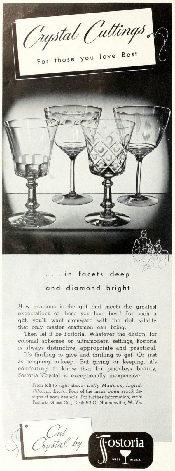 Vintage Fostoria glass: 100+ gorgeous patterns, colors & styles of the ...