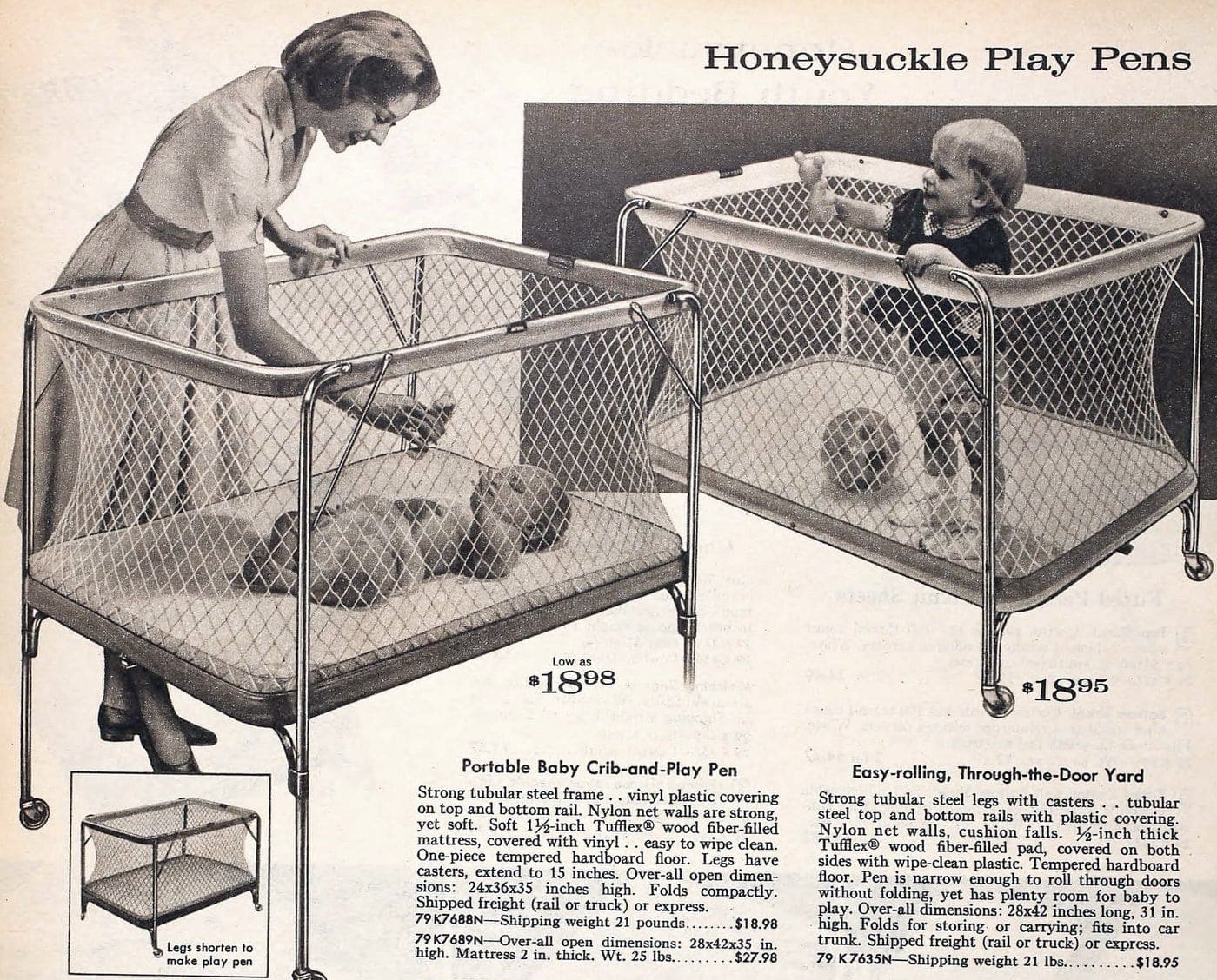 Vintage baby gear from the 1950s: Playpens, strollers & more - Click ...
