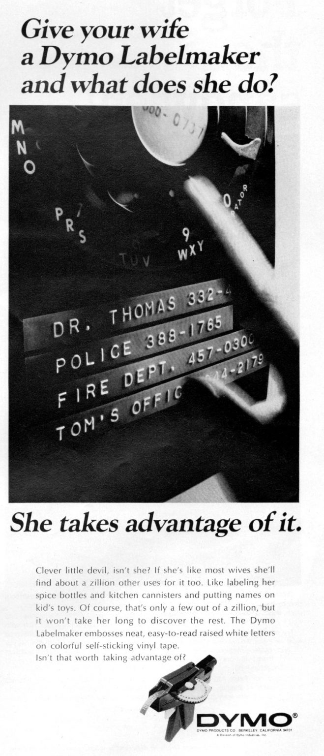 How the old-fashioned Dymo label maker made embossed self-adhesive ...