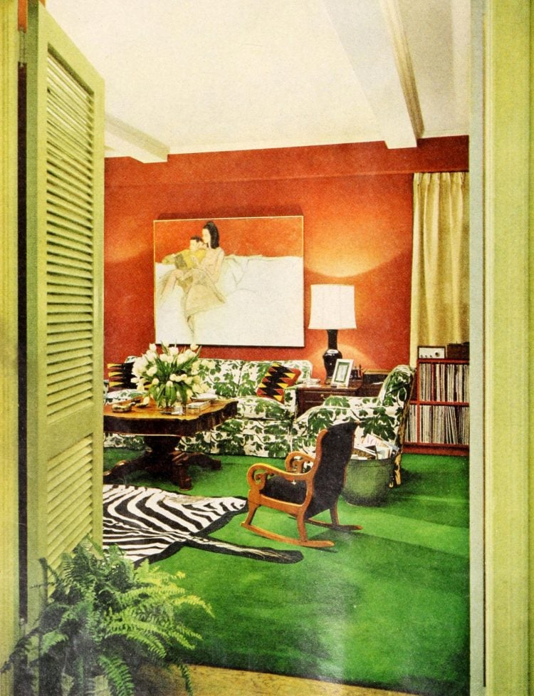 Simple, affordable mid century modern living room style from the 50s ...