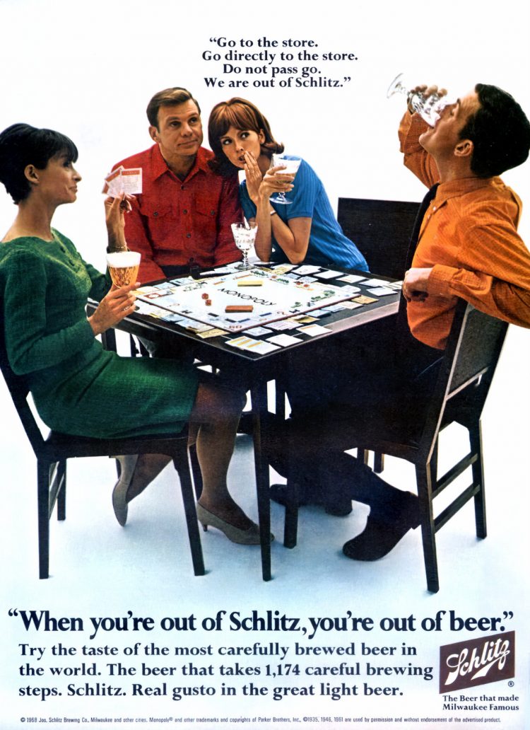 Schlitz beer through the decades: A look back at old ads & big claims ...
