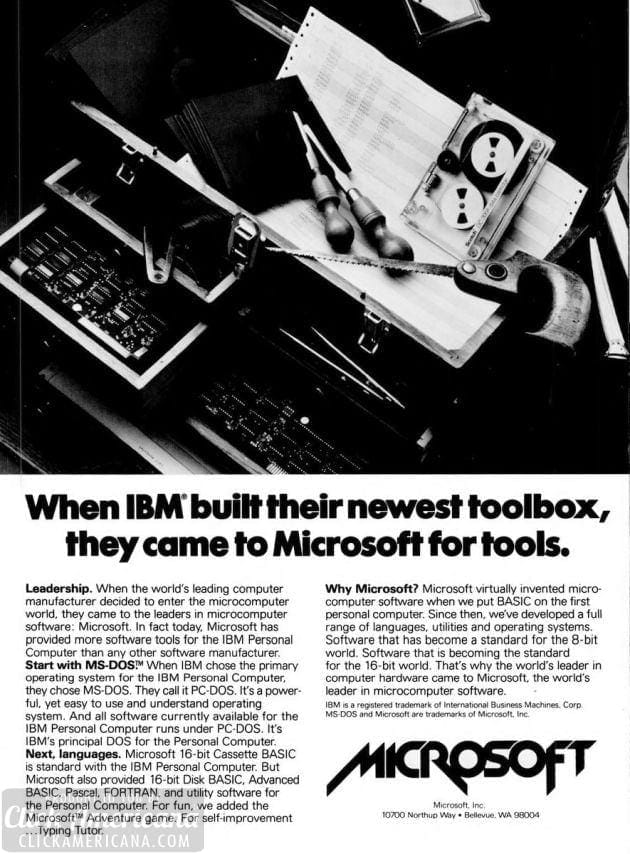 Microsoft's hottest tech from 1982 - Click Americana