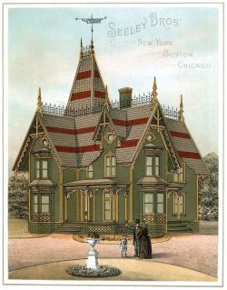 See some popular exterior color schemes for 18 Victorian houses (1886 ...