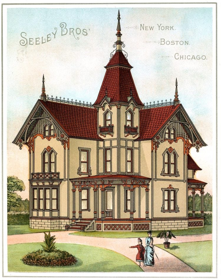See some popular exterior color schemes for 18 Victorian houses (1886 ...