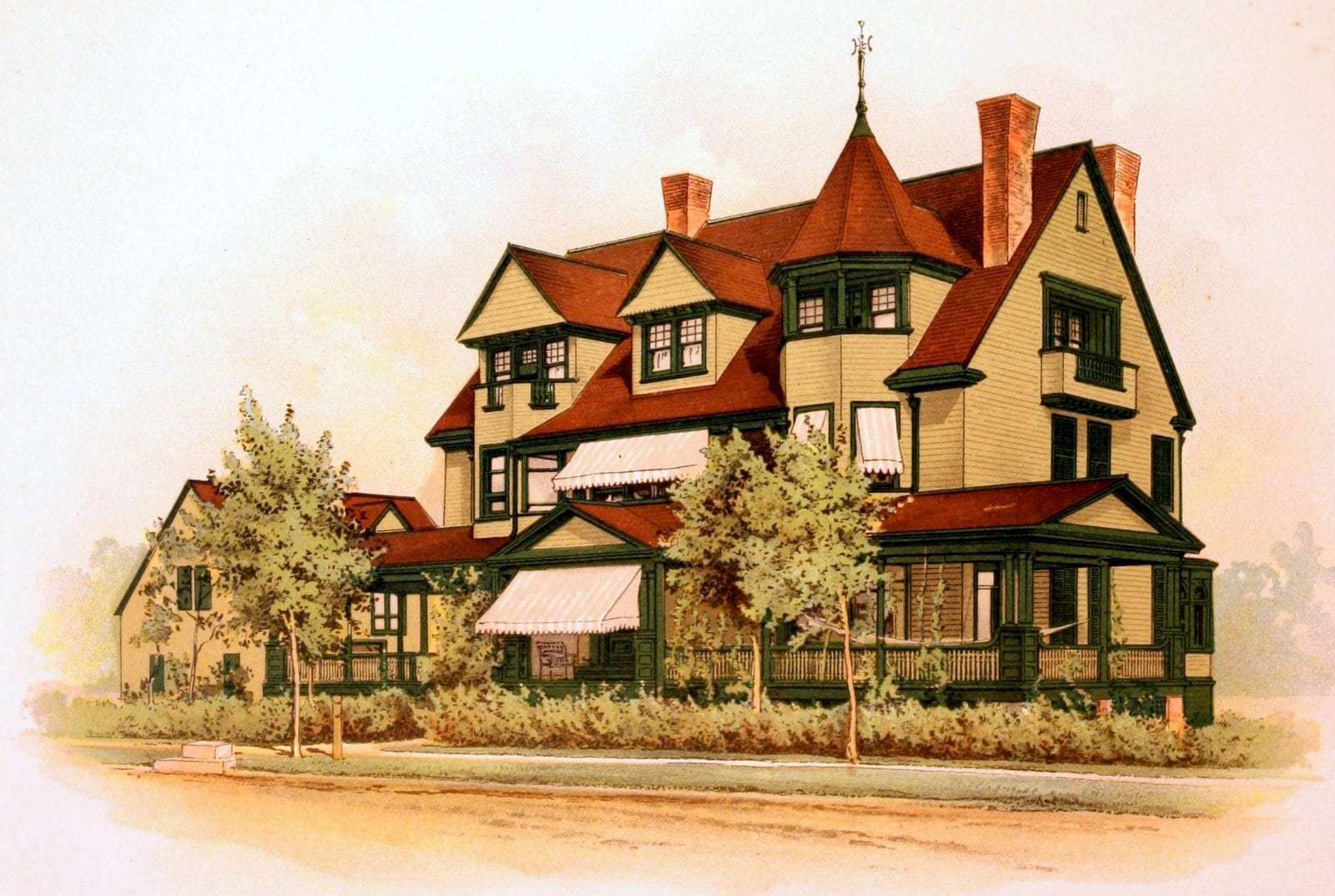 Shades of the past: Authentic Victorian house colors & paint sample ...