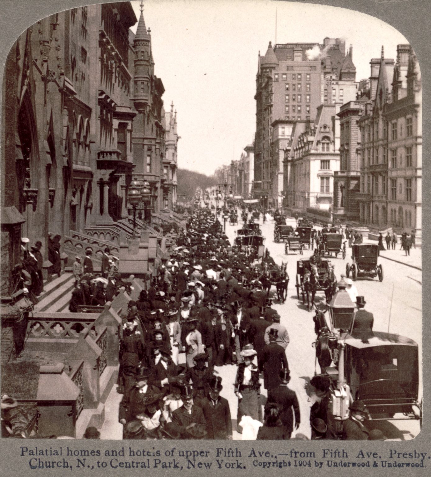 See grand Gilded Age New York mansions on Fifth Avenue during the 1800s ...