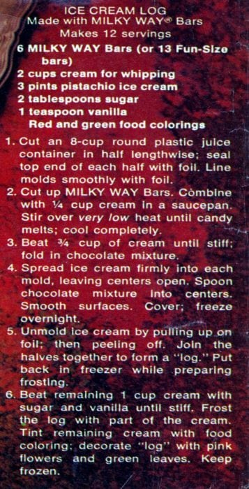 A party-perfect decorated dessert: The Milky Way ice cream log from the ...