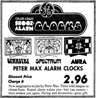 Vintage Peter Max clocks: The very '60s-style wild & wonderful ways to ...