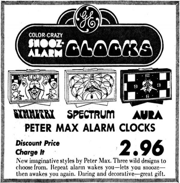 Vintage Peter Max clocks: The very '60s-style wild & wonderful ways to ...