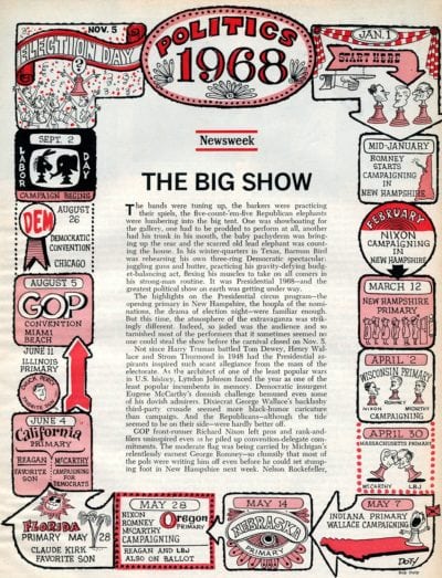 The '68 Presidential election: Nixon, Romney, McCarthy, Reagan ...