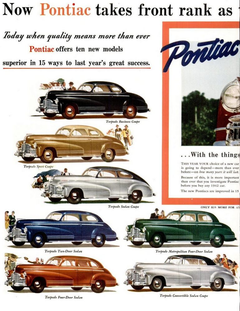 1940s Pontiac cars: See the top models in these vintage ads - Click ...