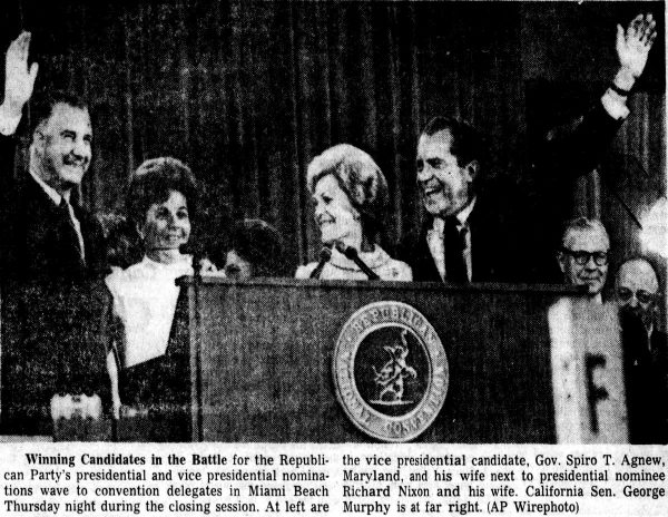 The '68 Presidential election: Nixon, Romney, McCarthy, Reagan ...