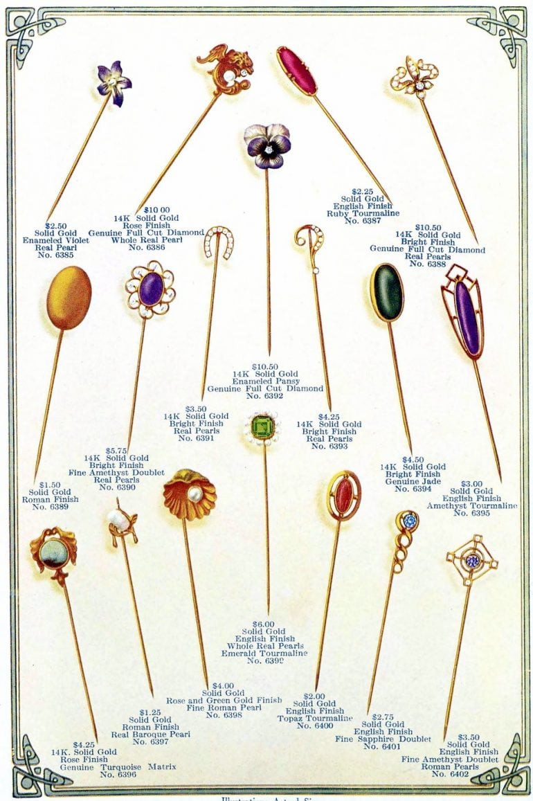 Antique stickpins & scarf pins: Jewelry from the Victorian & Edwardian ...