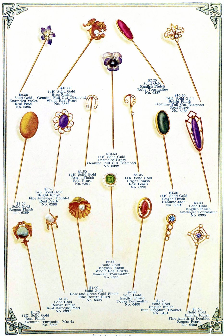 Antique stickpins & scarf pins: Jewelry from the Victorian & Edwardian ...
