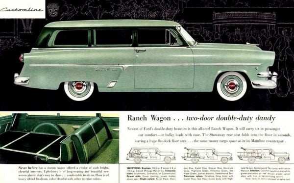 1954 Ford Ranch Wagons: 2-door double-duty dandy - Click Americana
