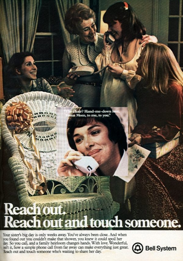 Remember that AT&T jingle, 'Reach out and touch someone'? Hear it again ...