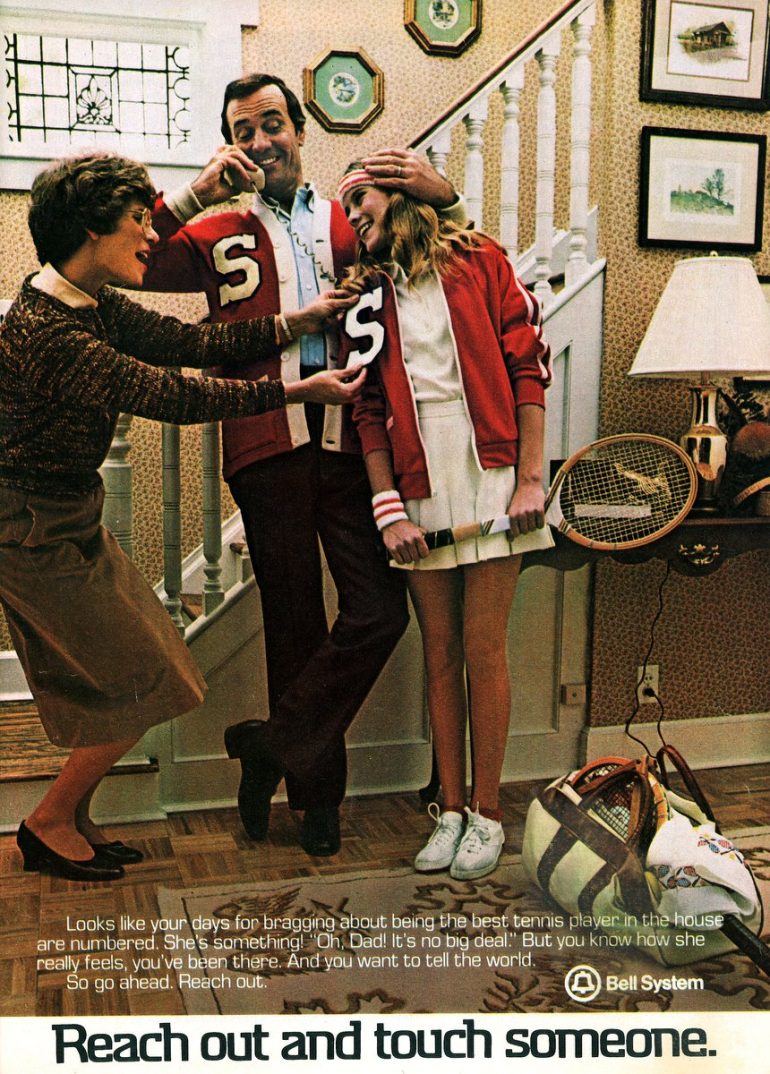 Remember that AT&T jingle, 'Reach out and touch someone'? Hear it again ...