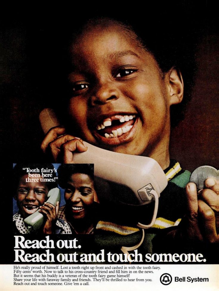 Remember that AT&T jingle, 'Reach out and touch someone'? Hear it again ...