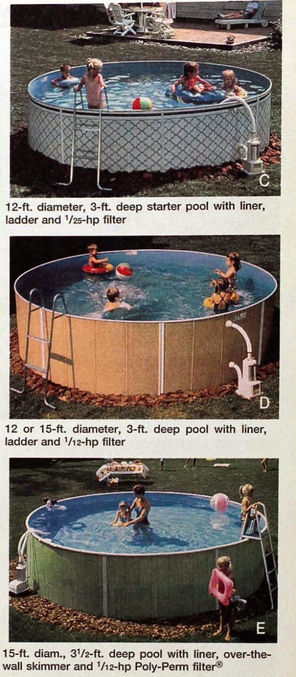 Vintage above-ground pools like these made swimming & summer water fun ...