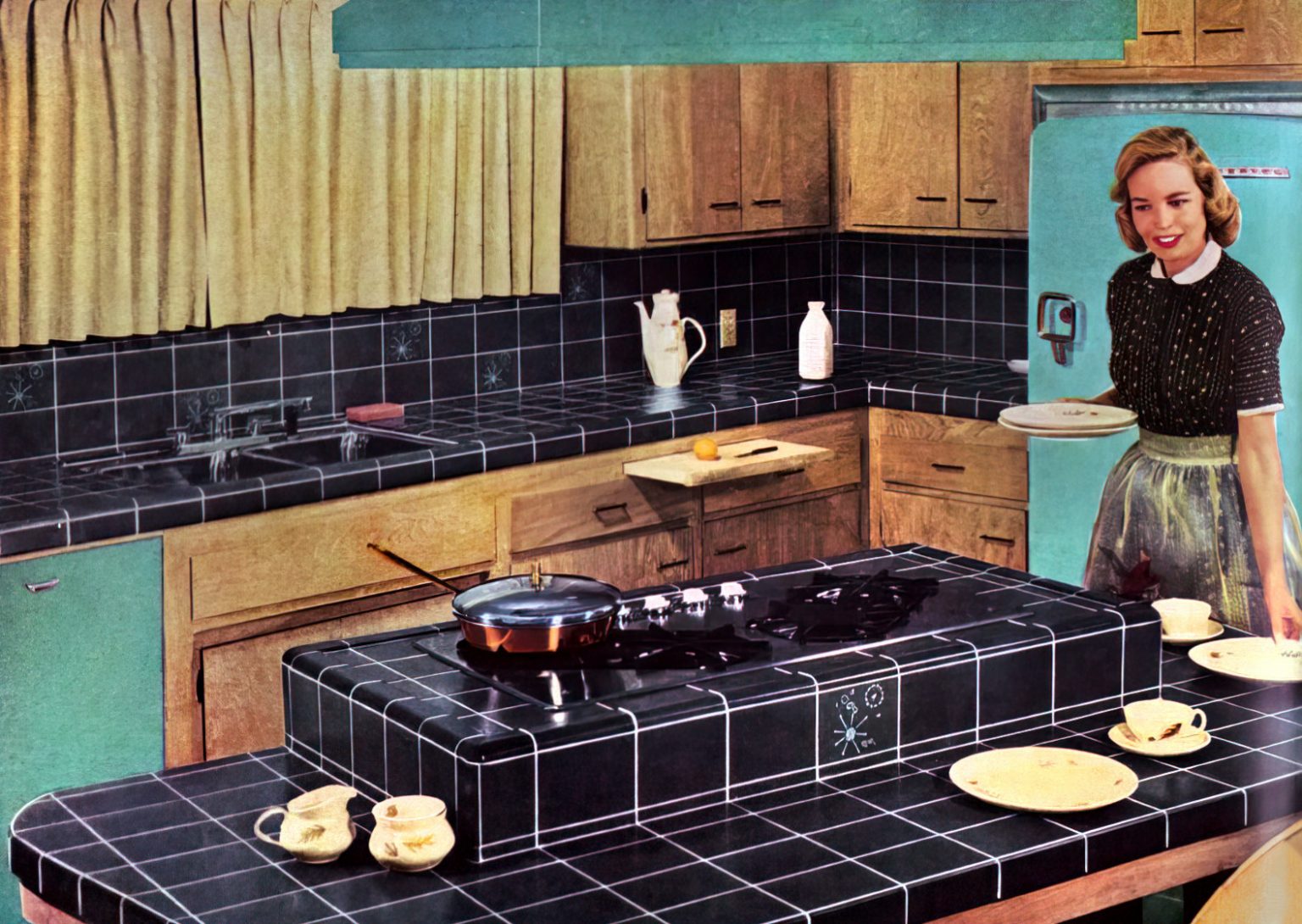 31 vintage 1950s kitchen tile design ideas - Click Americana