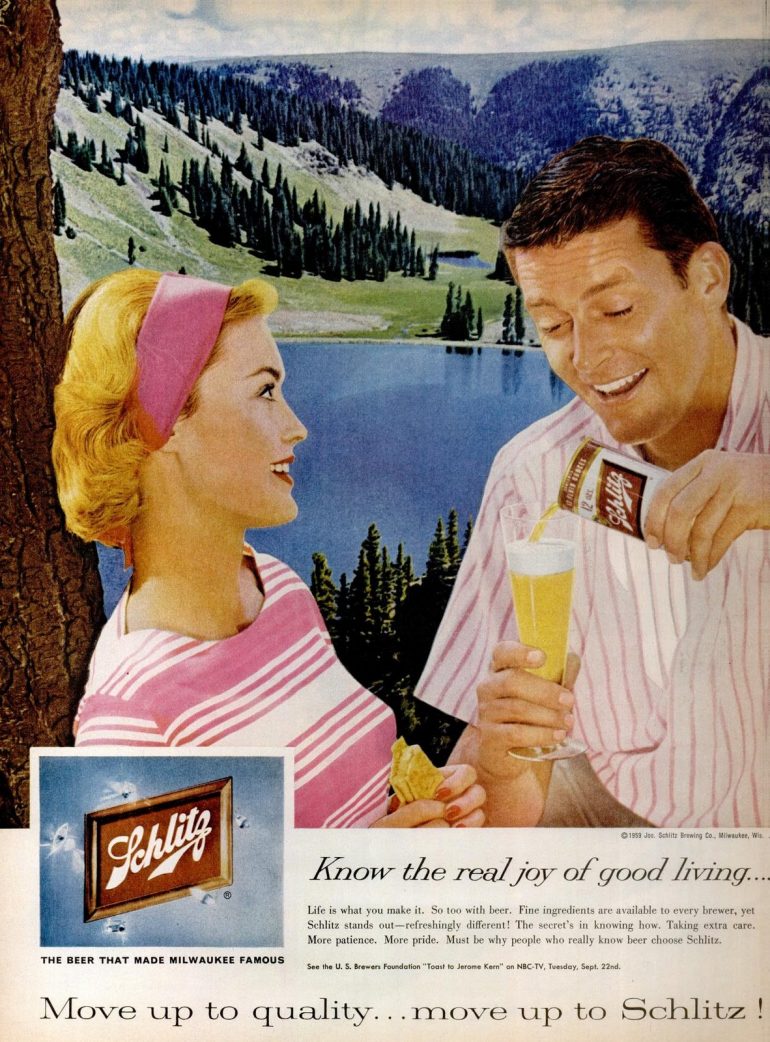 Schlitz beer through the decades: A look back at old ads & big claims ...