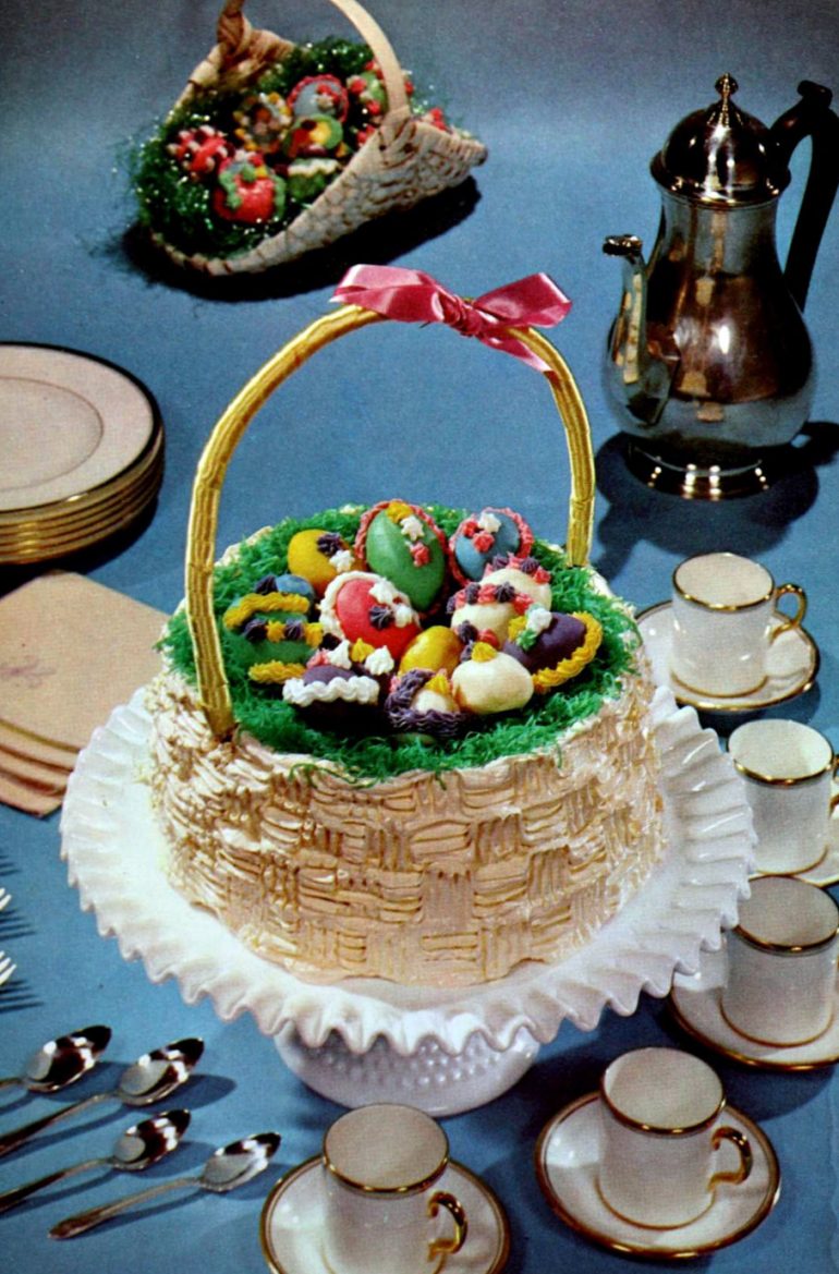 How to make four cute old-fashioned Easter basket cakes - Click Americana