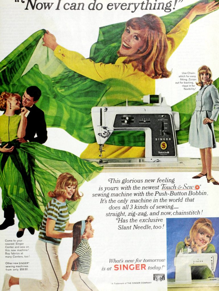 1960s sewing machines made zigzags, embroidery, fancy stitches & more ...