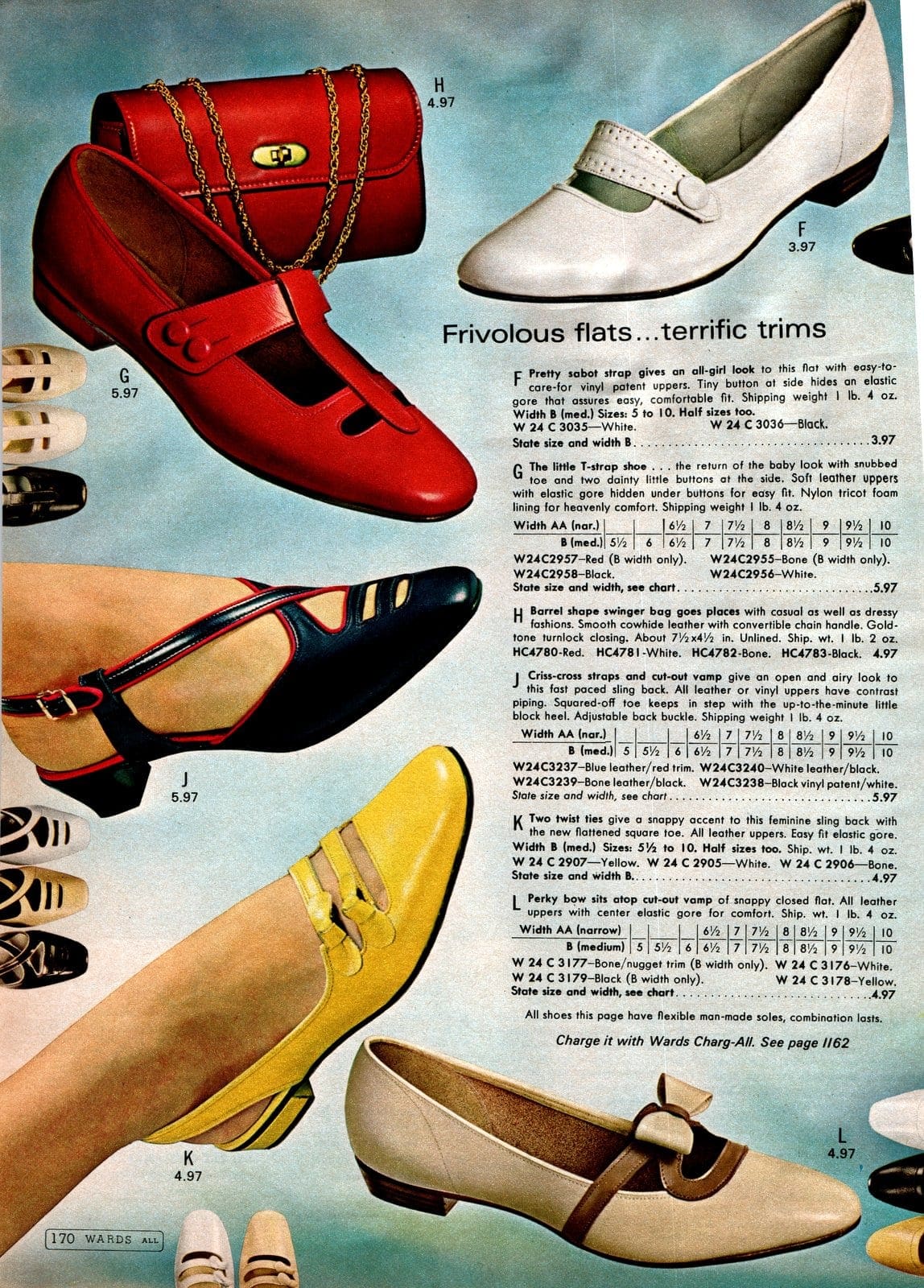Vintage '60s flat shoes & fashionable low-heel footwear for women ...