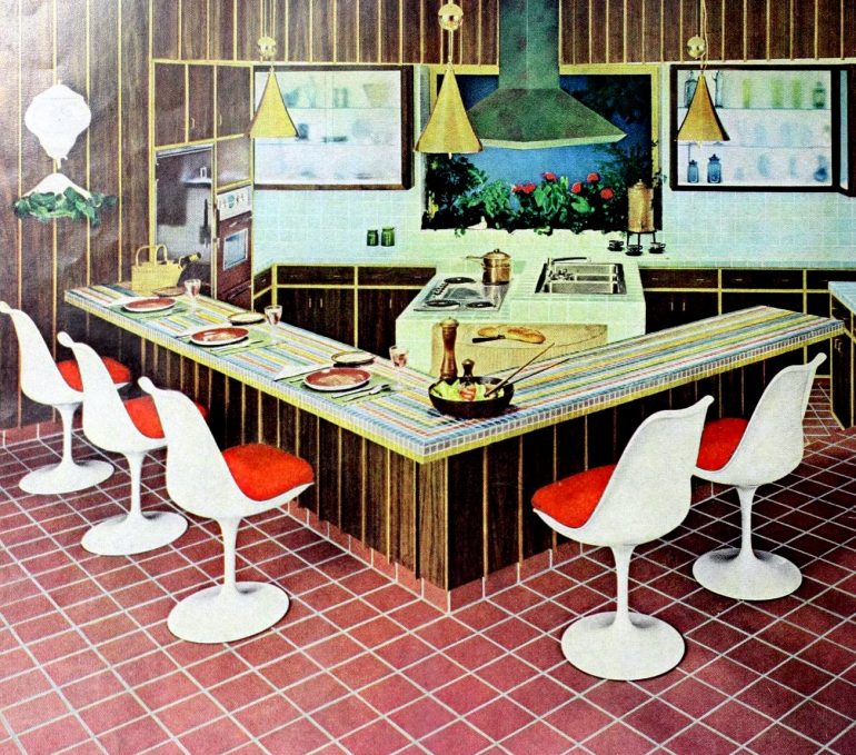 20 vintage 1960s kitchen tile design ideas & popular retro mosaic tile ...
