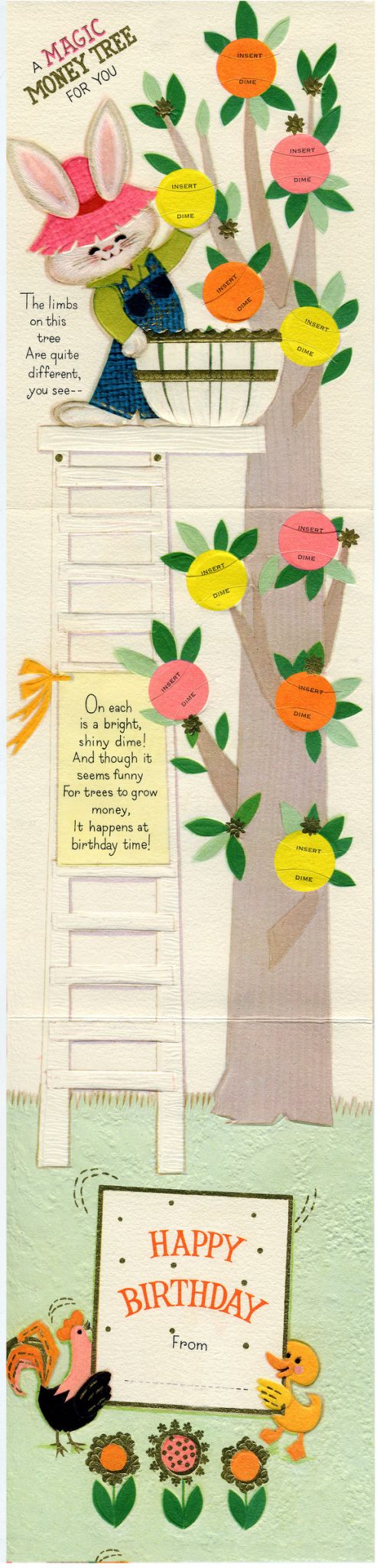 These vintage 'insert dime' money gift cards with coins were a big deal ...