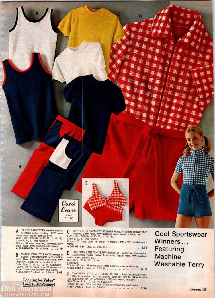 70s clothes for girls from the JC Penney catalog - Click Americana