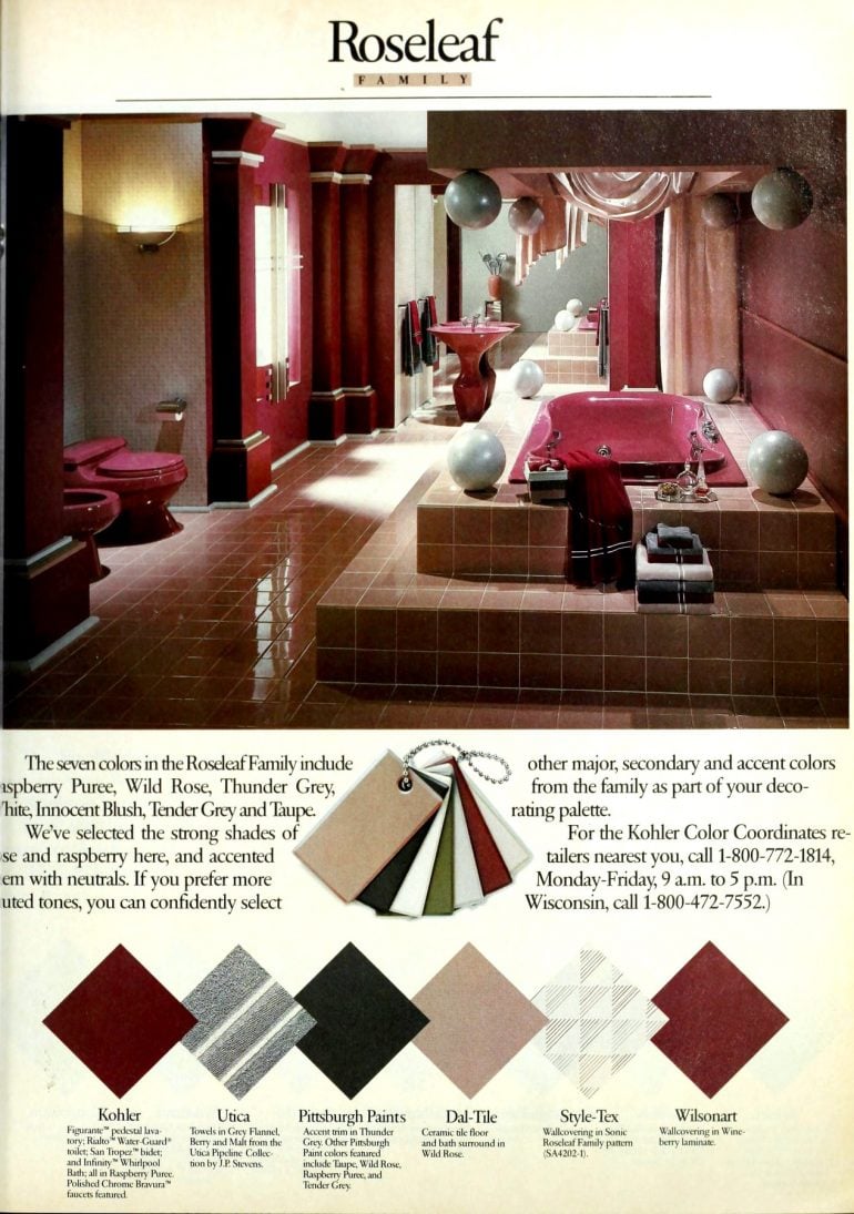 See 1980s bathroom decor & color schemes for that real retro look ...