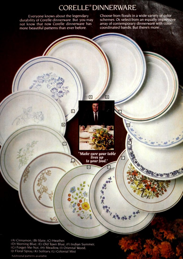 Vintage Corelle dishes from the 70s, 80s & 90s are plates full of ...