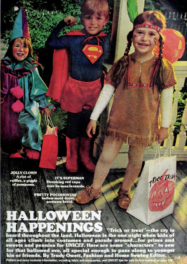 Vintage Halloween costume patterns from the 70s: Popular styles you ...