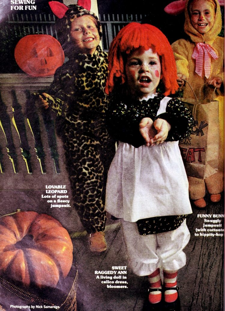 Vintage Halloween costume patterns from the 70s: Popular styles you ...