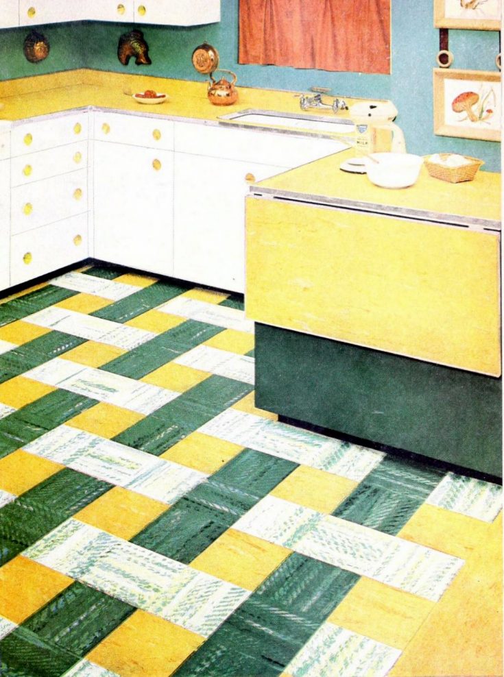 17 striped & checkerboard-patterned floors from 1950s homes - Click ...