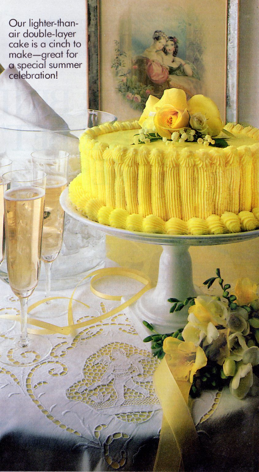 Lemon layer cake with lemon buttercream frosting recipe from 1985 ...