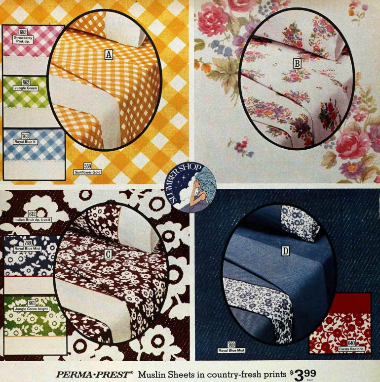 Retro 1970s sheet sets with bright & bold colors and bonus flower power ...