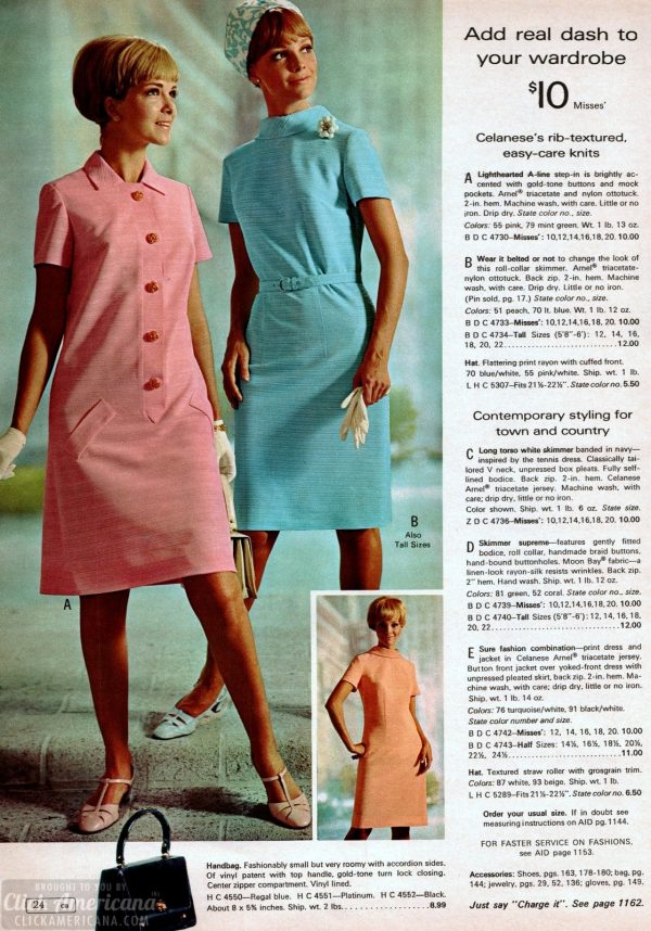 These 1960s skirts & dresses were simple & stunning - Click Americana