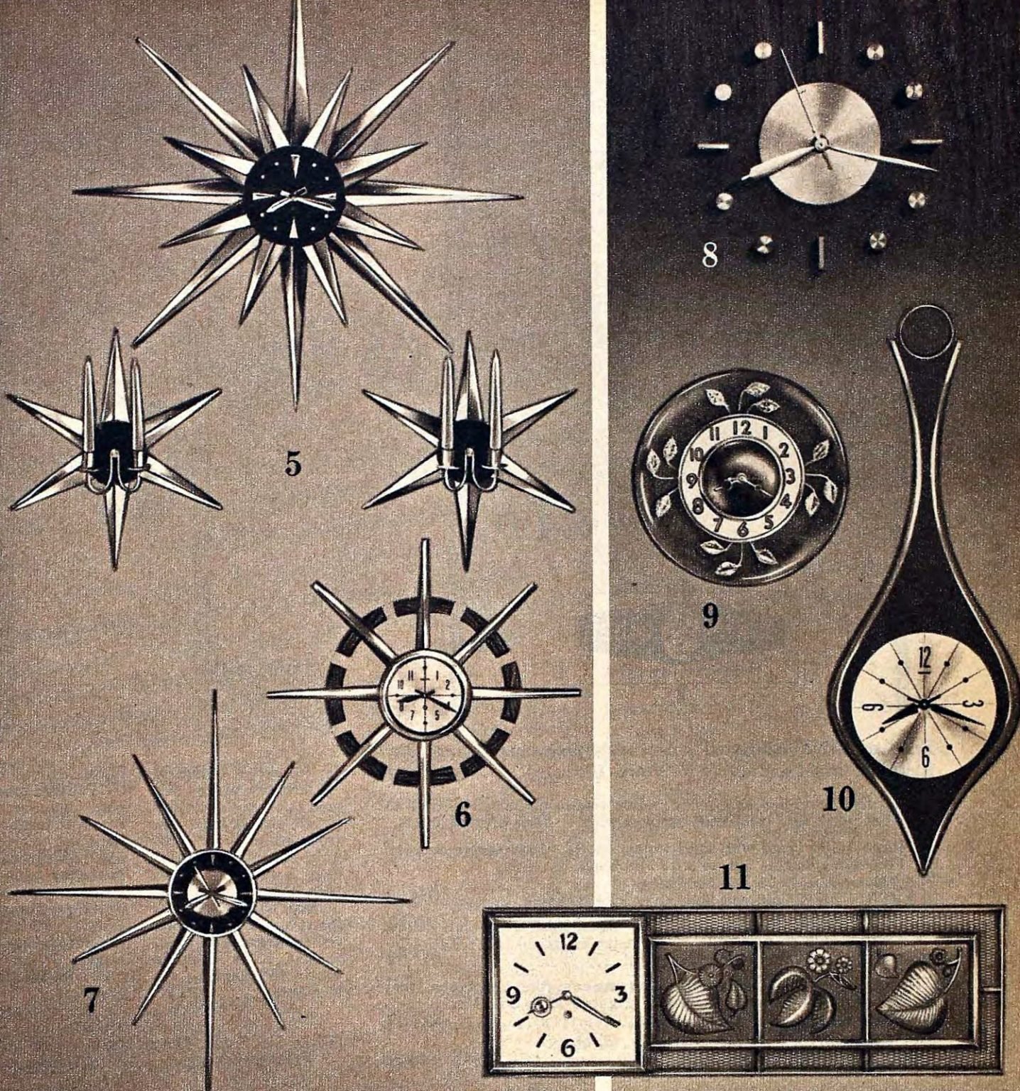 48 retro wall clocks in traditional & modern designs from the 1950s ...