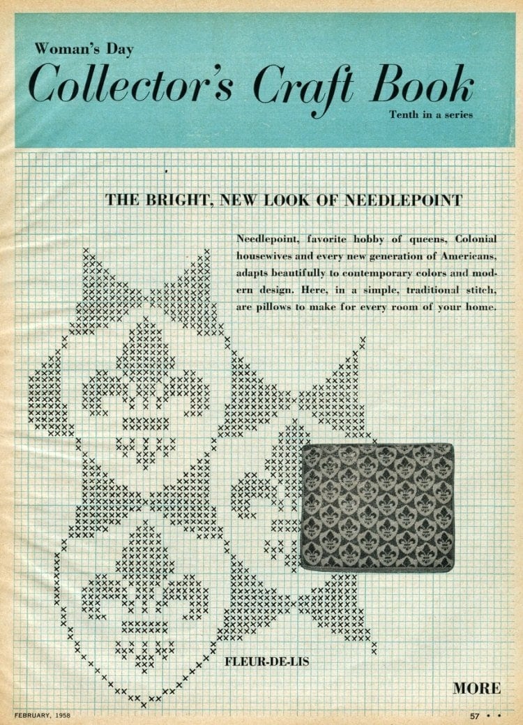 Vintage needlepoint: Designs & dozens of ideas from the '50s, '60s ...
