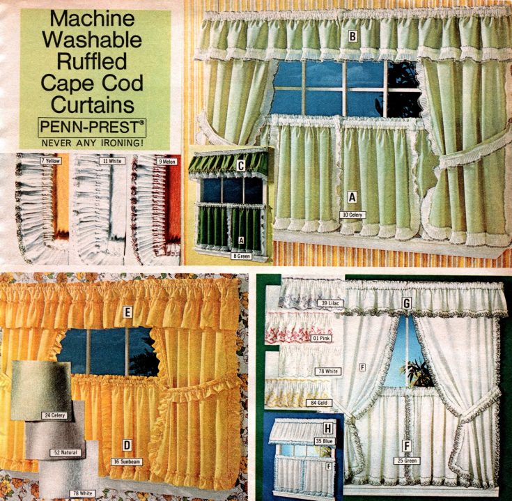 See 100+ short retro window curtains & cafe curtains that were ...