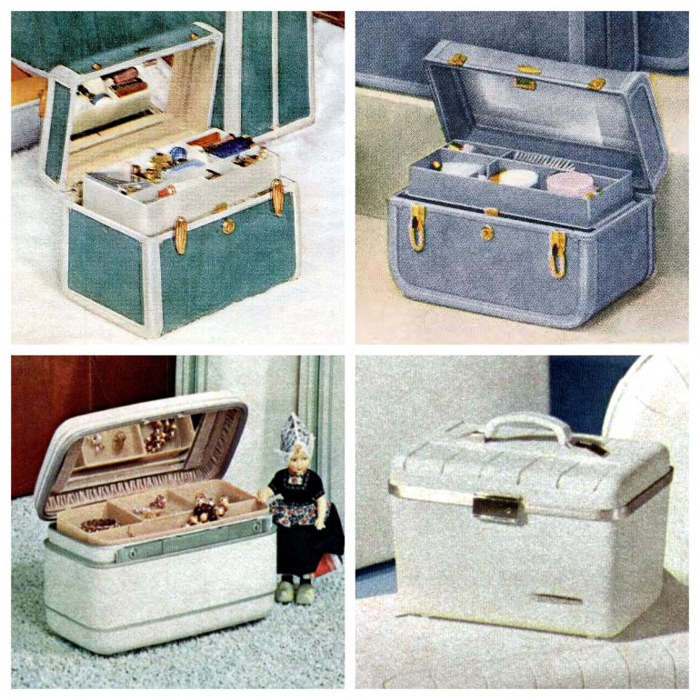 Vintage beauty cases & train cases: See luggage with fold-out trays ...