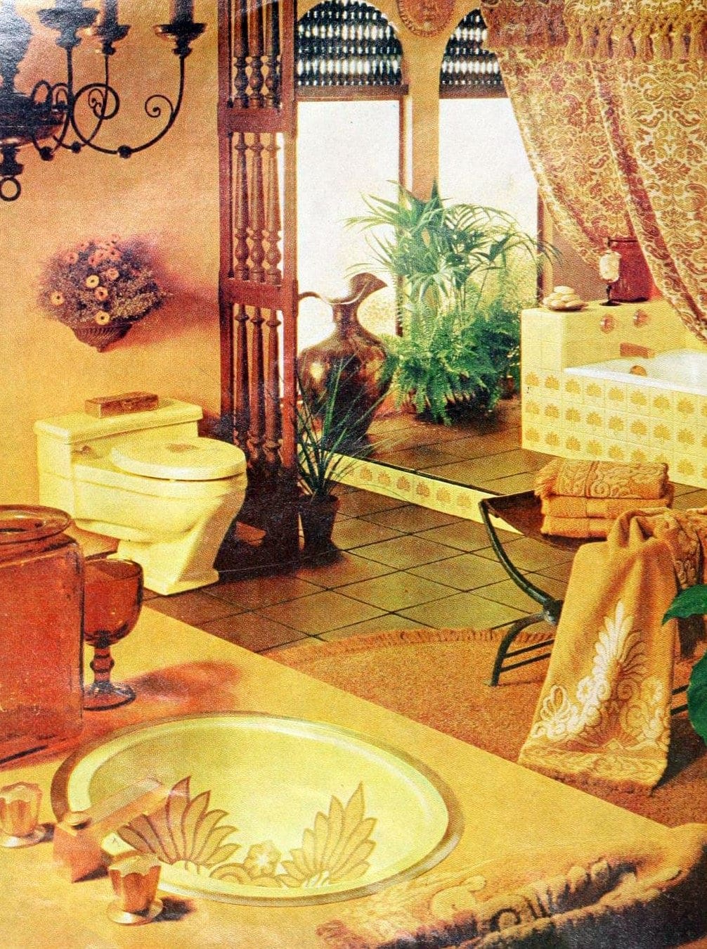 See some fancy decorated vintage bathroom sinks that used to be so ...