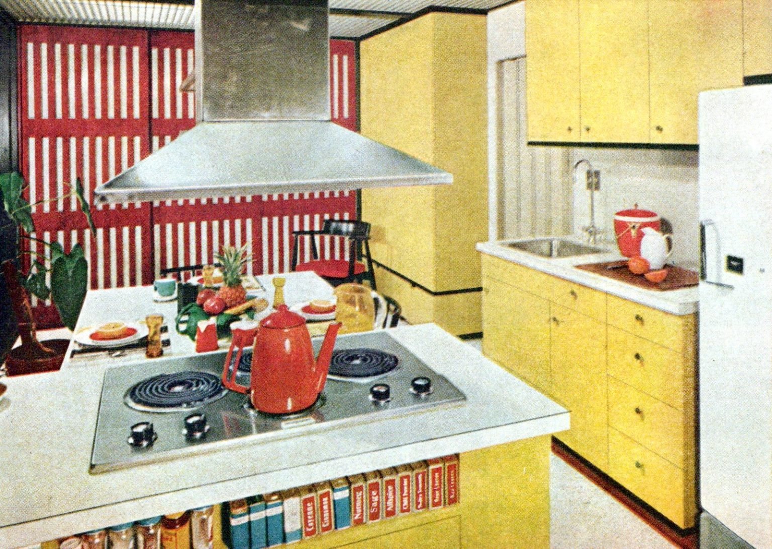 33 retro yellow kitchens that defined midcentury style in the most ...