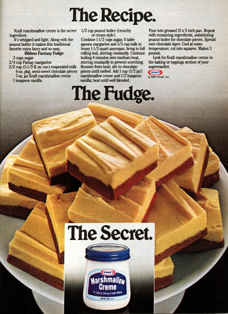 Ribbon fantasy fudge: Peanut butter & chocolate layers (1981) - Click ...