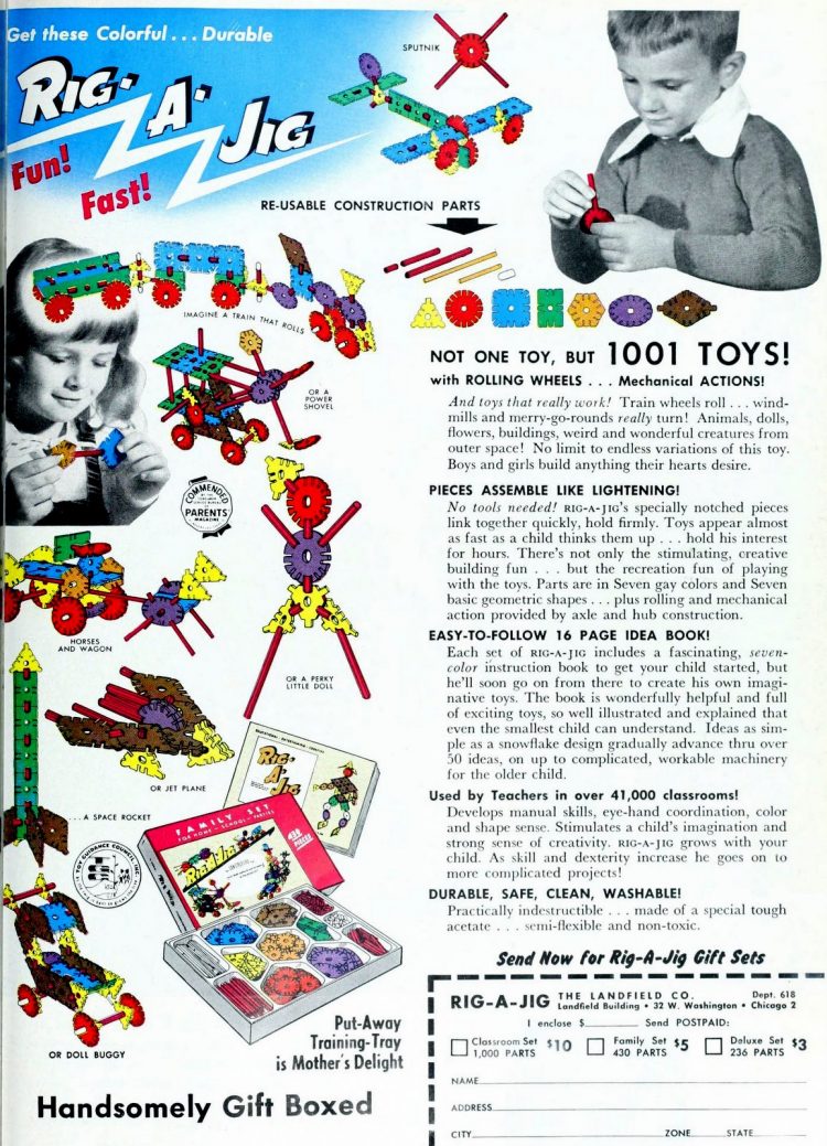 See old Rig-a-Jig construction toys from the 1950s - Click Americana